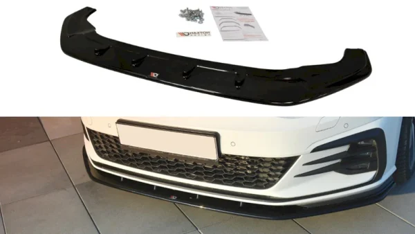 Volkswagen VW Golf 7/7.5 R/R-Line/GTI TCR Style Front lip Gloss Black ...