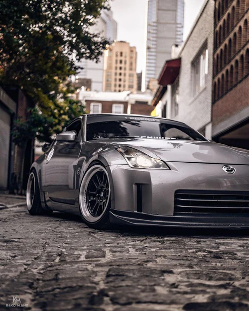 Nissan 350Z Z33 RS style front lip Black Finish - Evo Bodykits